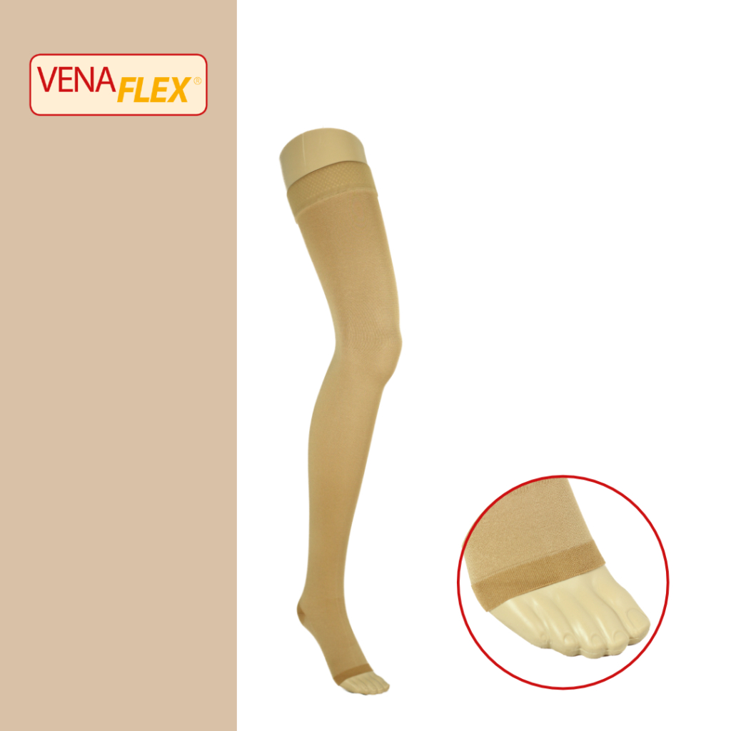 Thigh-high stocking “Extra Feine” compression class II open – Elastotex ...